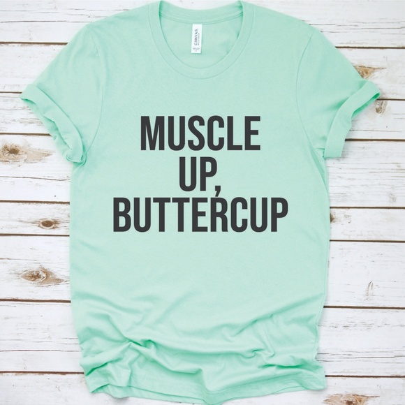 Tops | Muscle Up Fitness Crossfit Wod Trainer Weights Gym | Poshmark